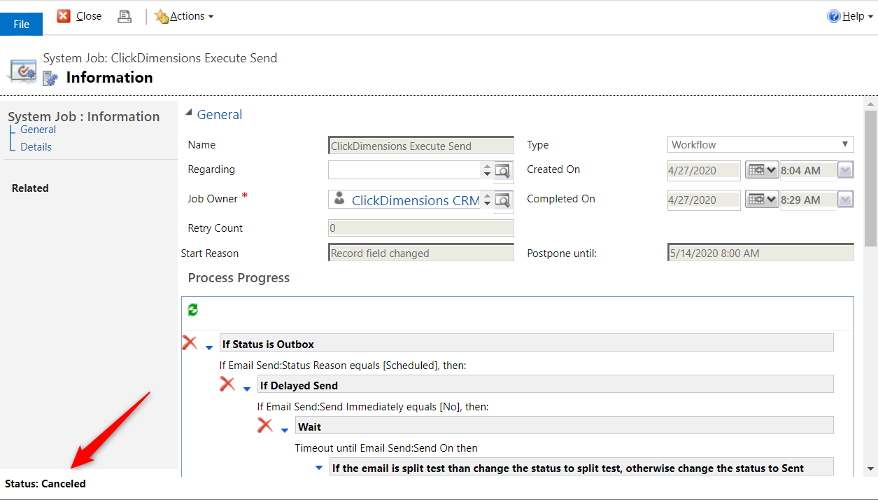 Cancel a ClickDimensions Email Send in Microsoft Dynamics 365 Unified ...