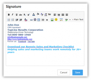 Working with Email Signatures in Zoho CRM - Pewaukee, Waukesha ...