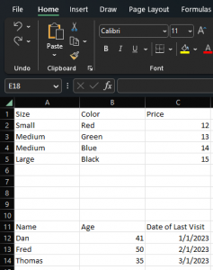 Tables in Excel - Pewaukee, Waukesha, Wisconsin | TopLine Results ...
