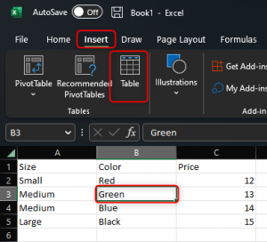 Tables in Excel - Pewaukee, Waukesha, Wisconsin | TopLine Results ...