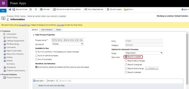 D365 Technical – Creating an email alert workflow - Pewaukee, Waukesha ...