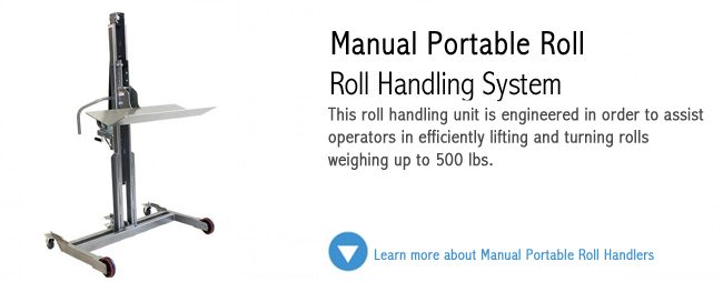 Manual Portable Roll Handlers - Ayr, Cambridge, Kitchener | R&D ERGO LTD