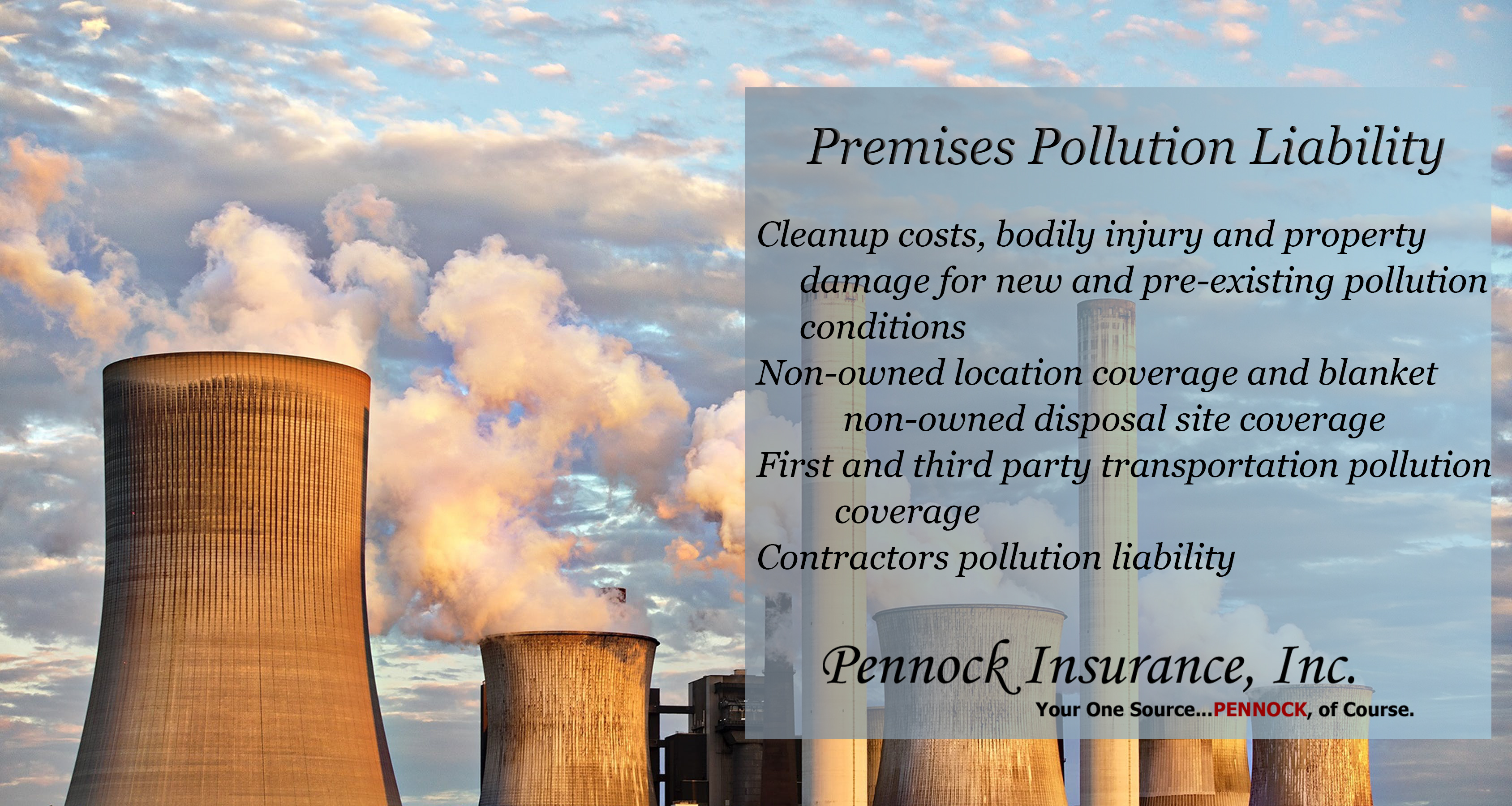 Pollution Liability | Pennock Insurance, Inc