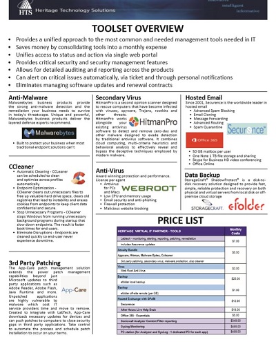 HTS Virtual Tools | Heritage Technology Solutions