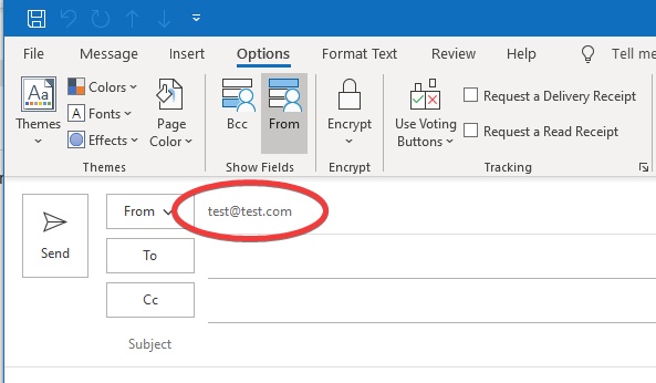 Add a From address in Outlook | GRS Technology Solutions