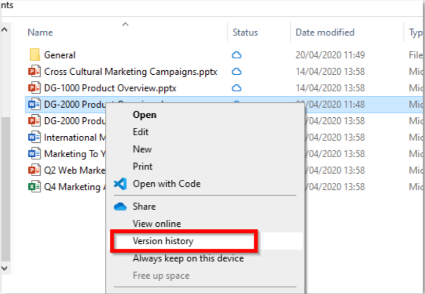 OneDrive and SharePoint Version History | GRS Technology Solutions