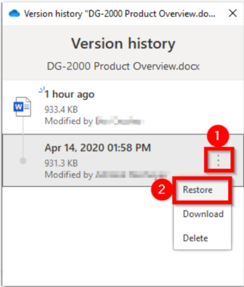 OneDrive and SharePoint Version History | GRS Technology Solutions