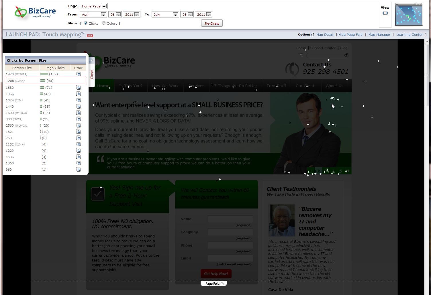 Touch Mapping - Berkeley, Oakland and Orinda | BizCare, Inc.